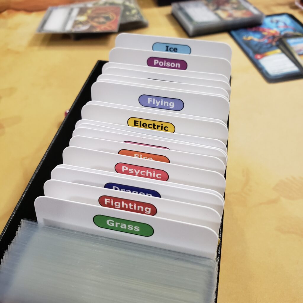 Dividers for Pokemon TCG – Types – Crazy Jackalope Games